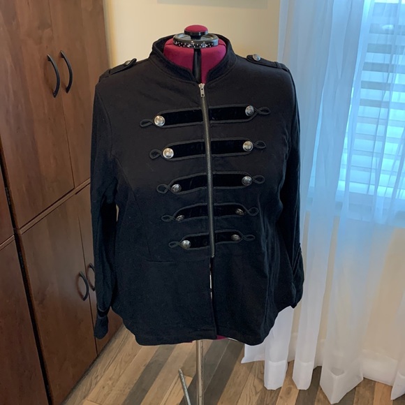 torrid | Jackets & Coats | Nwt Torrid Embellished Zip Front Military ...